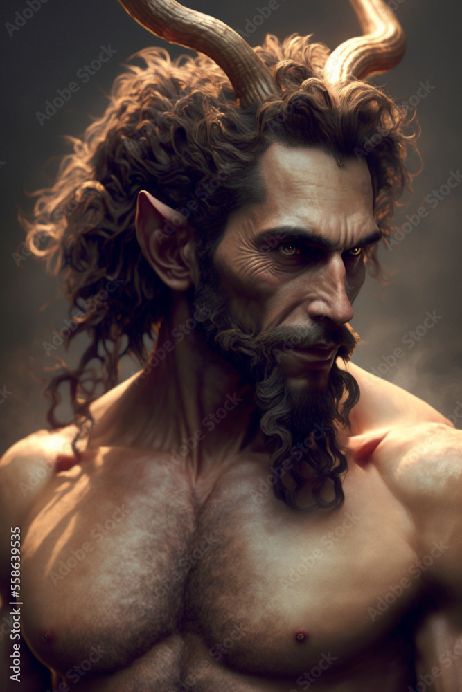 Generative AI illustration of satyr from greek mythology, Mikolaj ... Generative AI illustration of satyr from greek mythology, Mikolaj ...