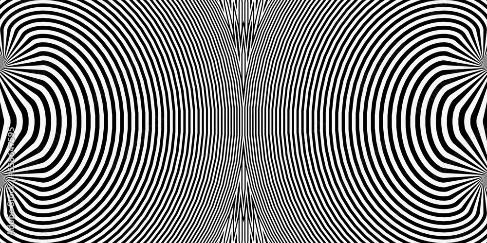 black and white stripes background , texture with lines, illusion image ...