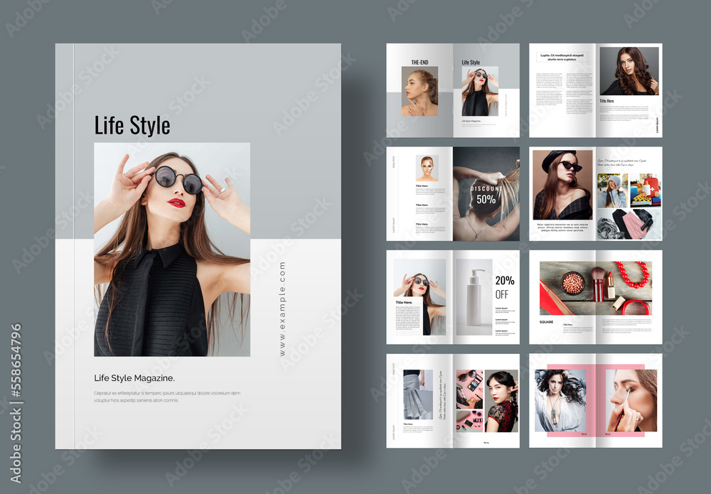 Life Style Magazine Stock Template | Adobe Stock