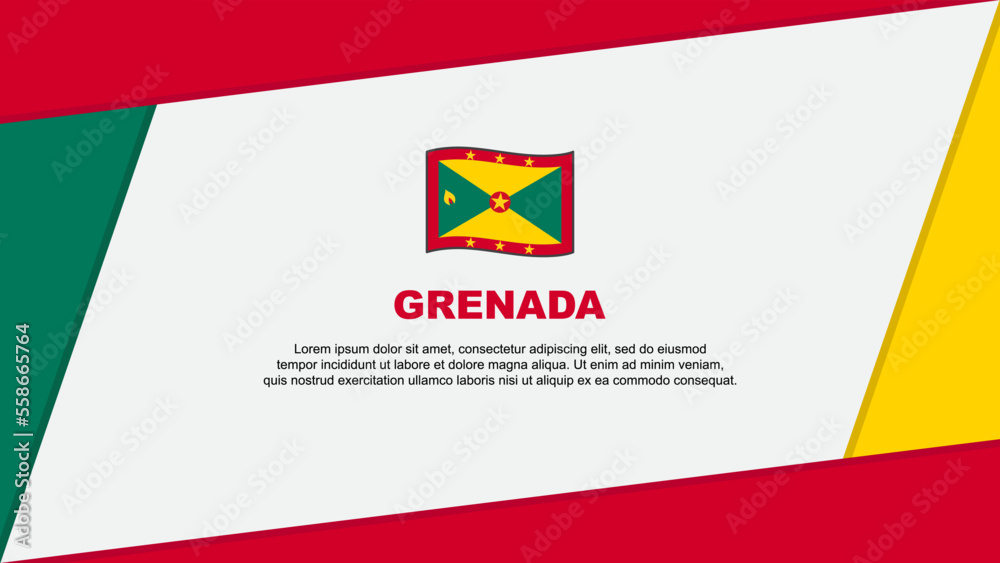 Grenada Flag Abstract Background Design Template. Grenada Independence ...