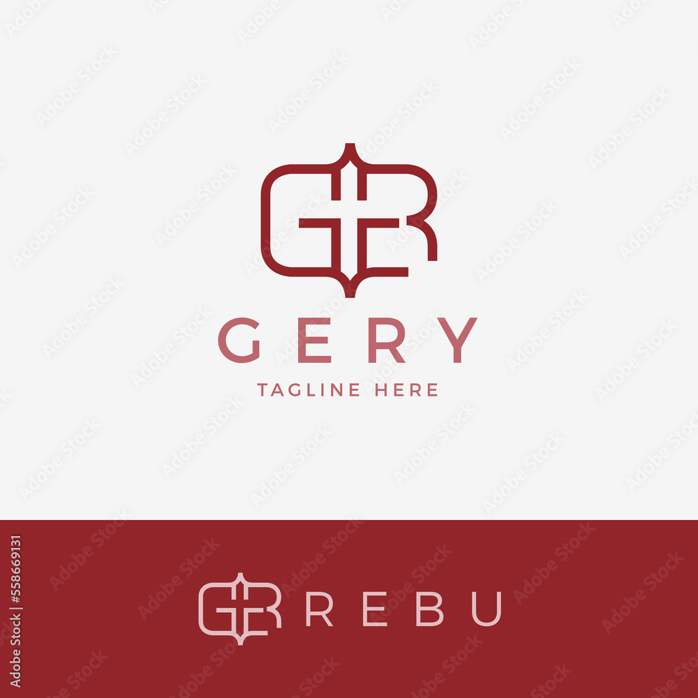 GR Line Logo Design Premium Template. Elegant R and G Logo Initial ...