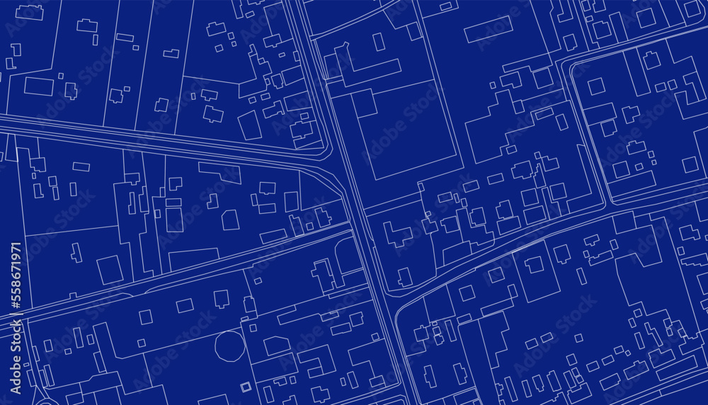 Abstract map. Urban city top view. Vector blueprint. Stock Vector ...