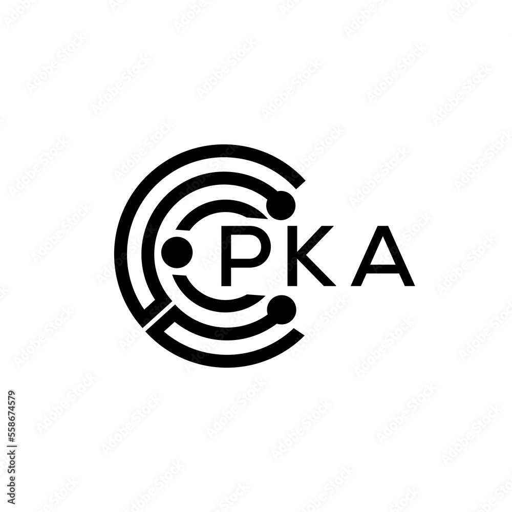 Pka Letter Logo Design Pka Creative Initials Monogram Vector Letter