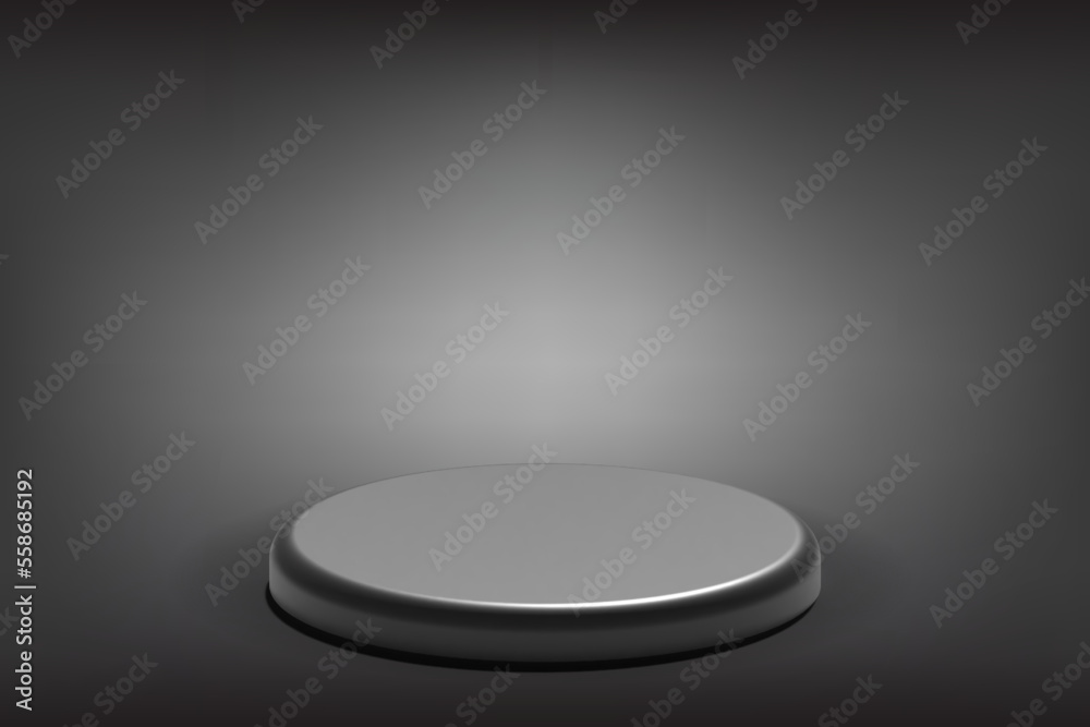 Black Gradient Background Vector with Pedestal Stage Stock Vector ...