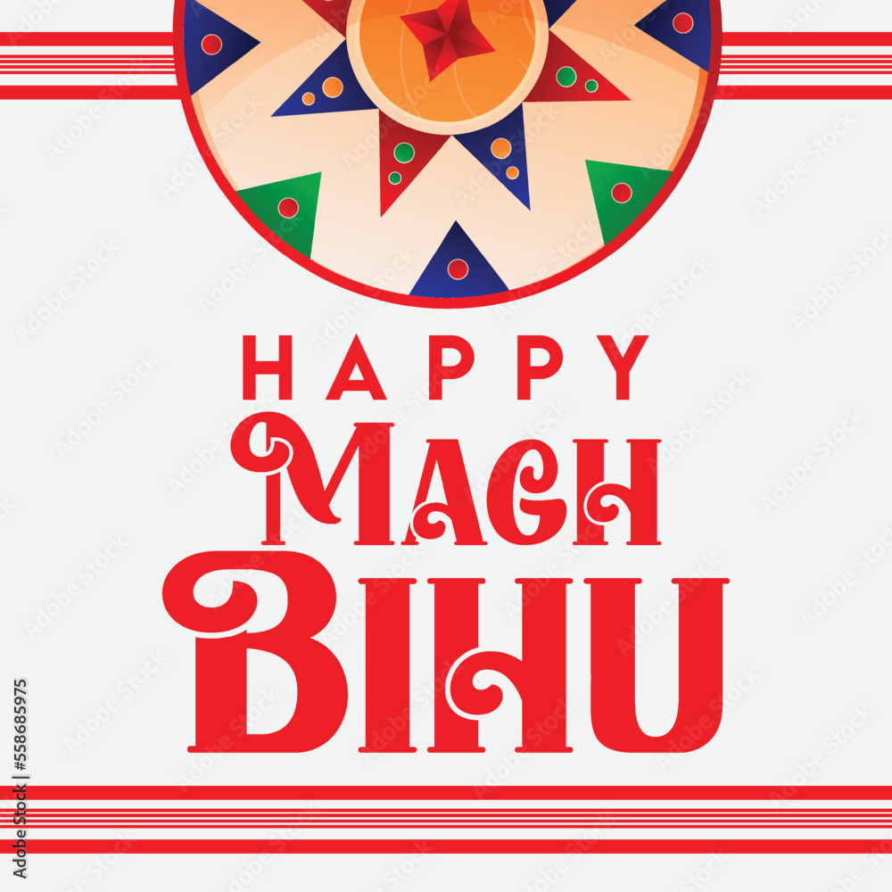 Happy magh bihu or bhogali bihu social media poster or banner for Happy ...