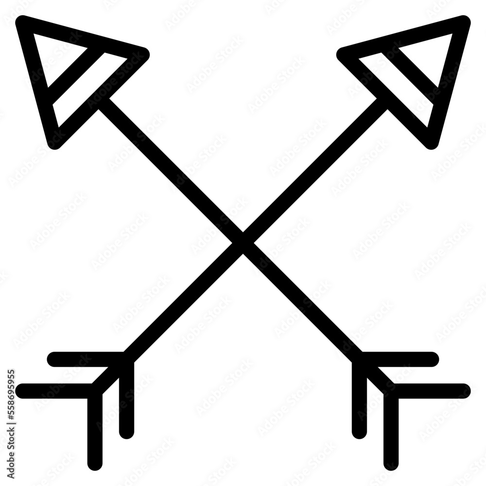 crossed arrows line Stock Vector | Adobe Stock