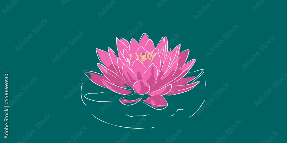 pink lotus floral vector for backgrounds, covers of graphic works Stock ...
