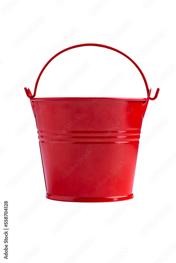 red iron bucket isolated on transparent background Stock Photo | Adobe ...