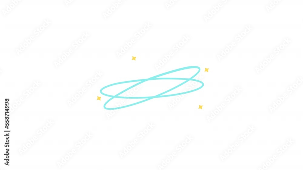 Animated dizziness element. Flat cartoon style HD video footage ...