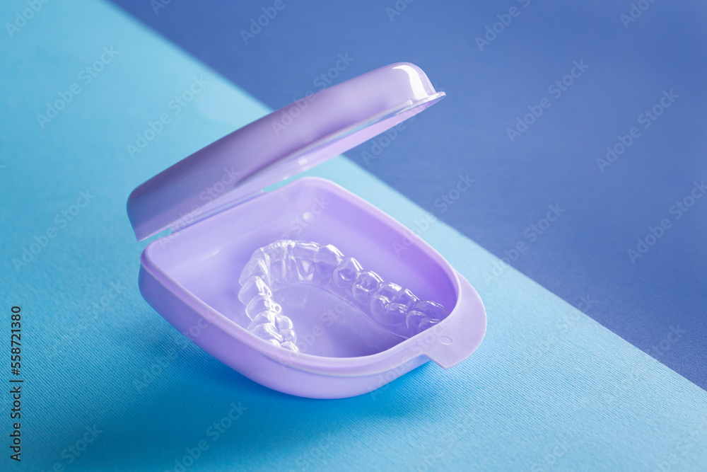 dental hygiene, orthodontic treatment, occlusal splint Stock Photo ...