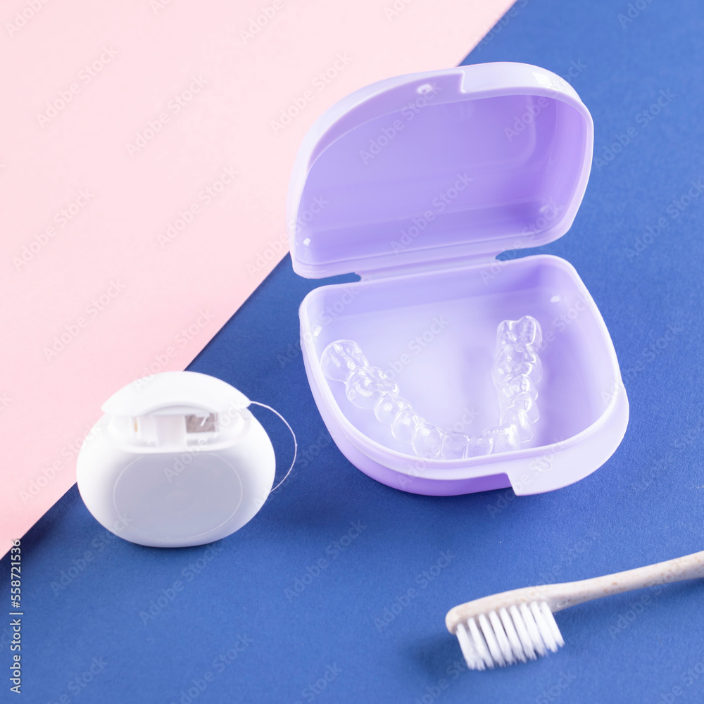 dental hygiene, orthodontic treatment, occlusal splint Stock Photo ...