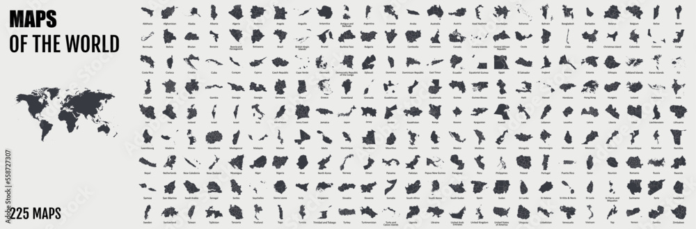 All 225 Complete Countries Map of the World Perfect Icons . A complete ...