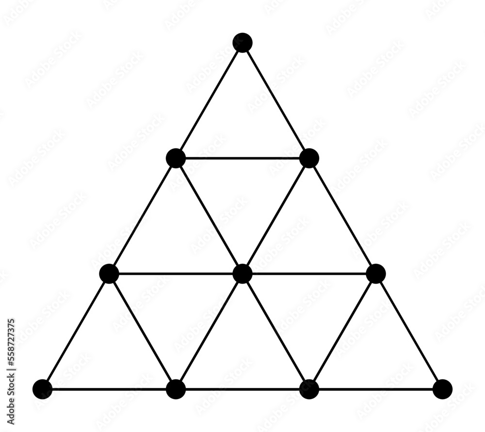 Pythagorean tetractys standard size vector illustration. Stock Vector ...