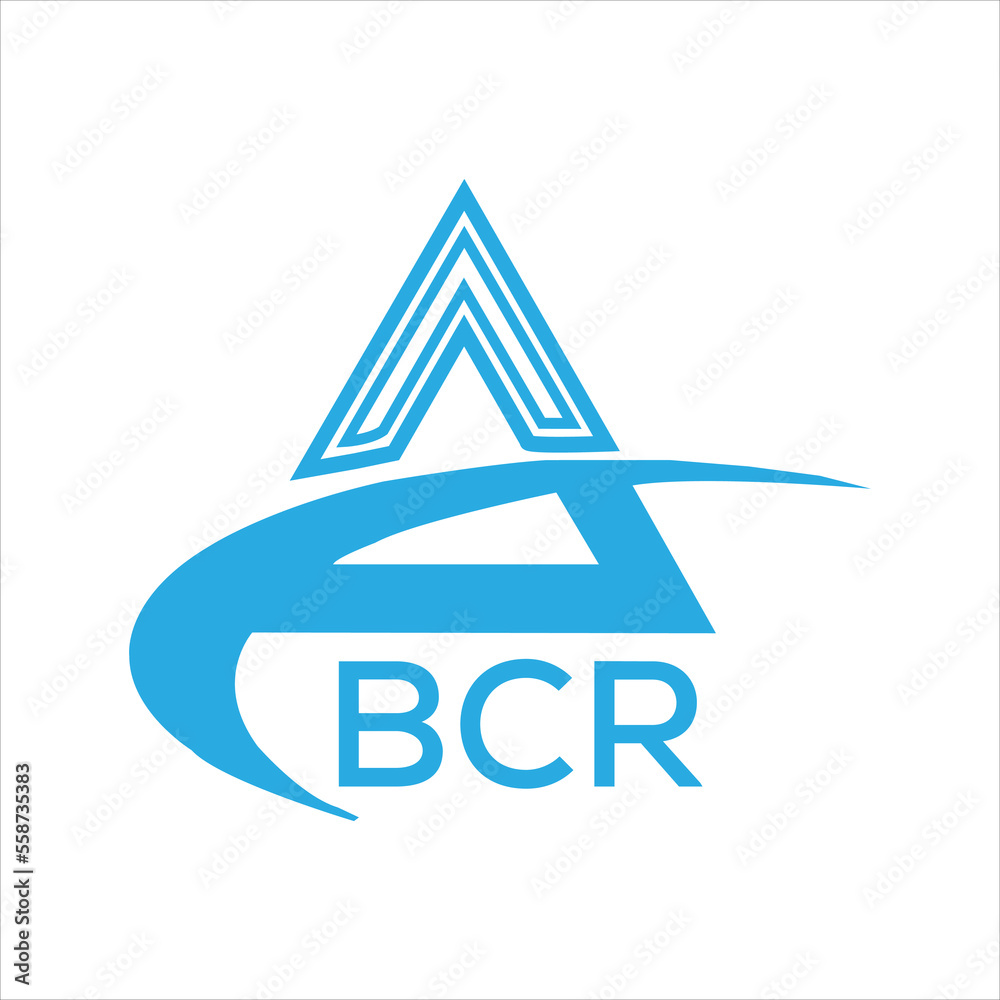 BCR letter logo. BCR blue image on white background. BCR Monogram logo ...