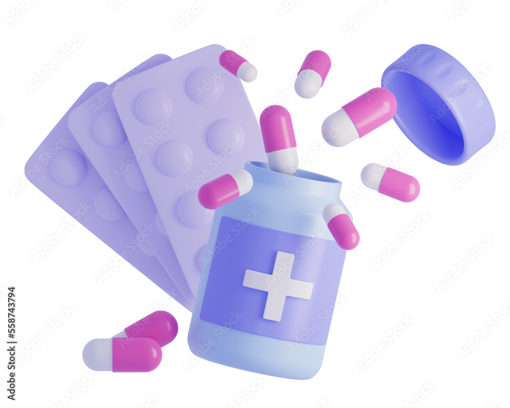 Pharmacy concept Health care add minimal style Medical drugs Safe ...