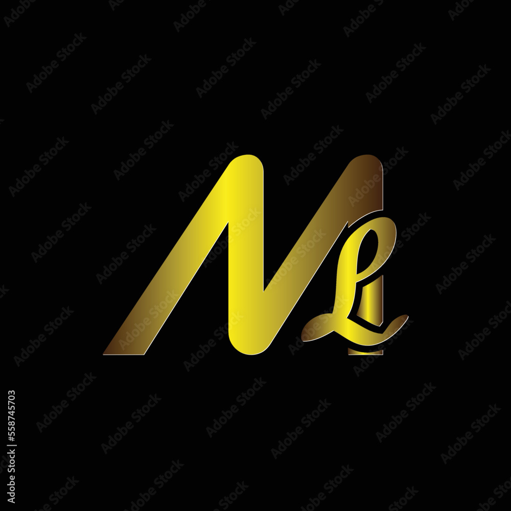 letter ML logo Vector template, Modern Logo Font Stock Vector | Adobe Stock