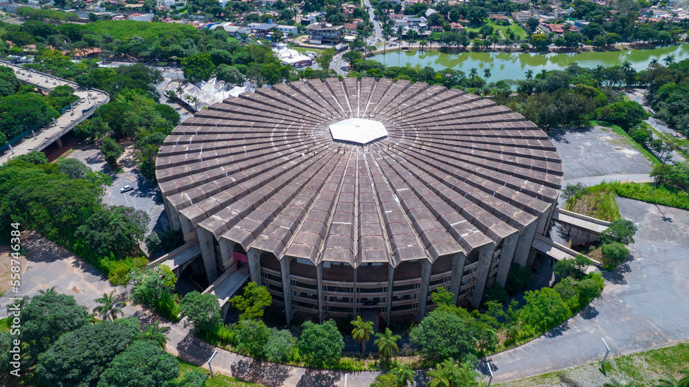 Aerial view of the Mineirão football stadium, Mineirinho with the ...
