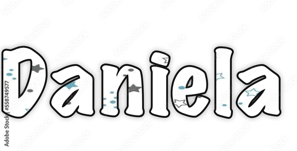 Daniela nome scritta parola png spazio png Stock Illustration | Adobe Stock