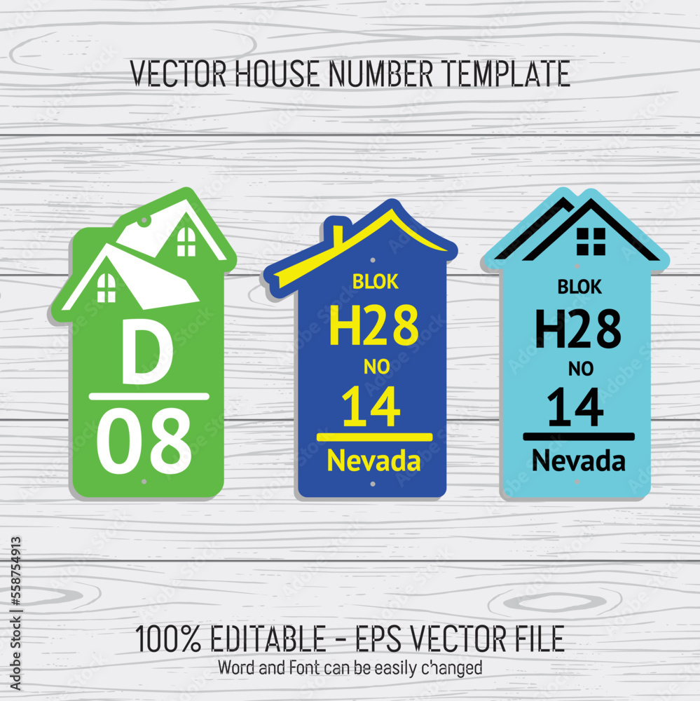 Laser cutting template files for house numbers, housing numbers, room ...