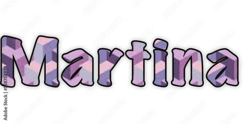 Martina nome parola firma italiano png logo Stock Illustration | Adobe ...