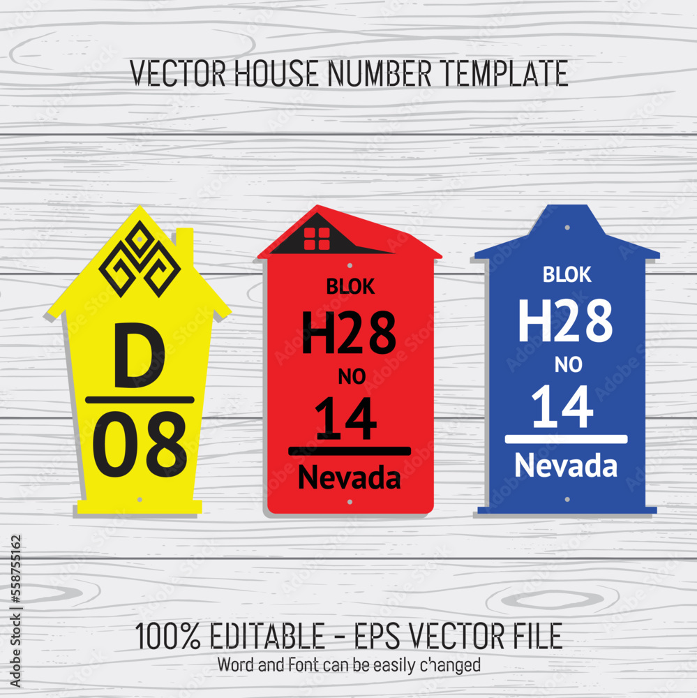 Laser cutting template files for house numbers, housing numbers, room ...