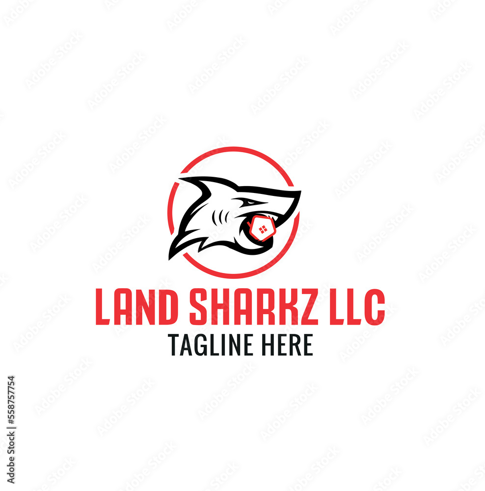 mascot shark logo for Brand, Company, Finance, Real estate, electronic ...