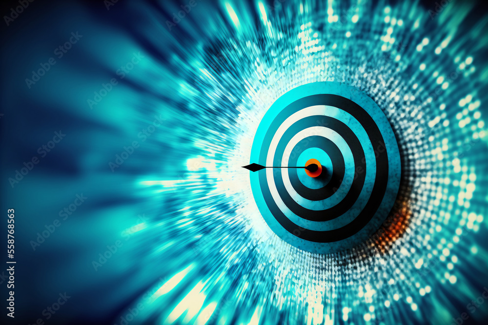 Business goal solution concept. Abstract target background. Generated ...