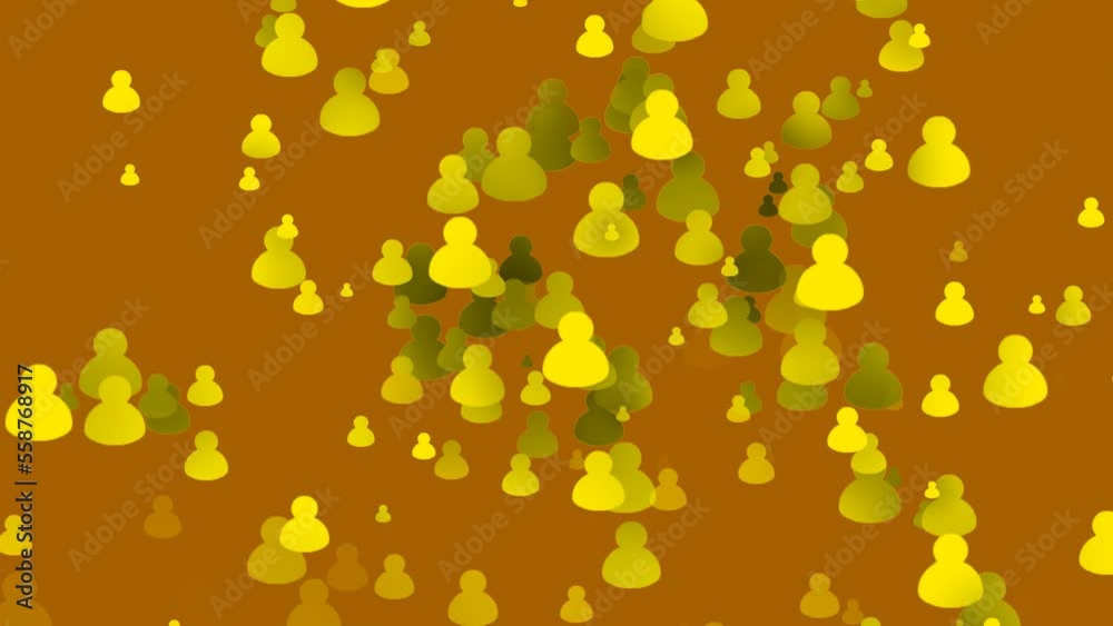 User icons looping up on brown background. People icon. Business avatar ...