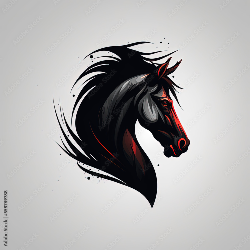 Horse dark Logo Vector Art Stock Illustration | Adobe Stock