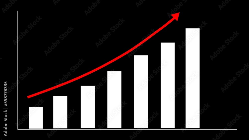 Business growth concept in allusive graphical diagram showing increase ...