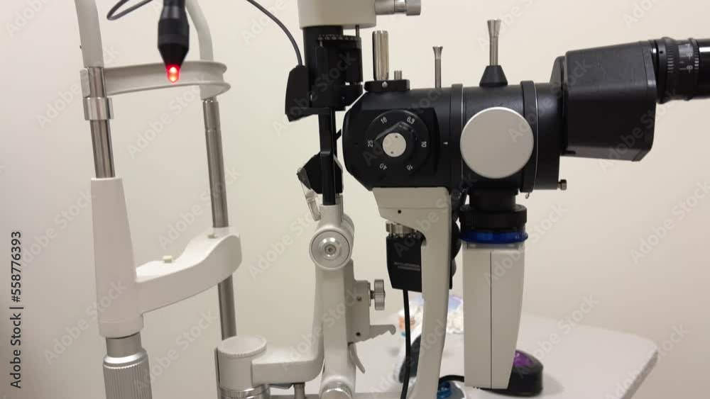 interior of a modern ophthalmological office in an optics store or ...