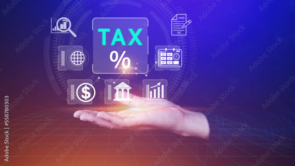 Business using computer to complete Individual income tax return form ...