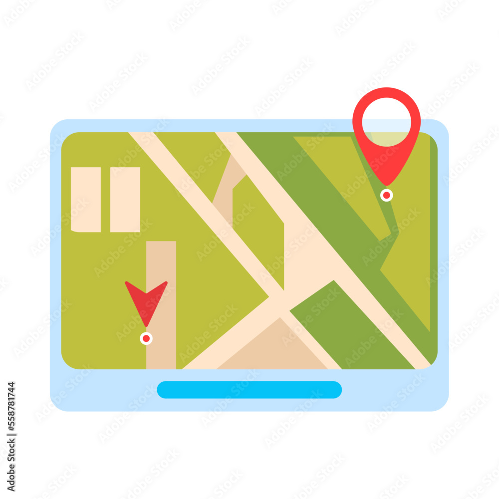 you are here map digital Stock Vector | Adobe Stock