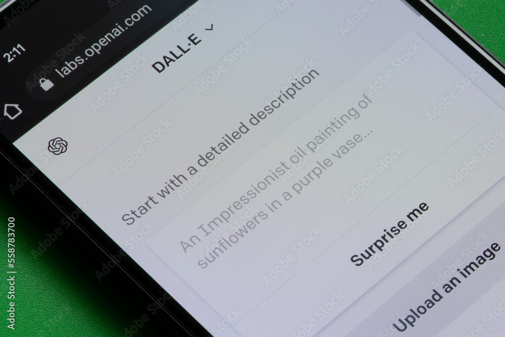 Foto de Portland, OR, USA - Jan 5, 2023: The user interface of DALL·E 2 ...