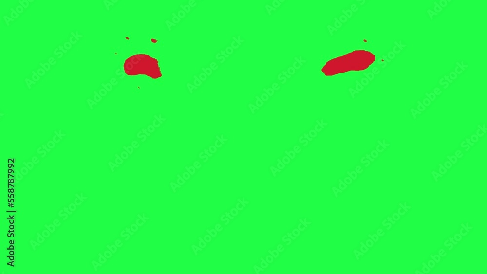 Hand Drawn heart Burst animation on a green background. Cartoon Hand ...