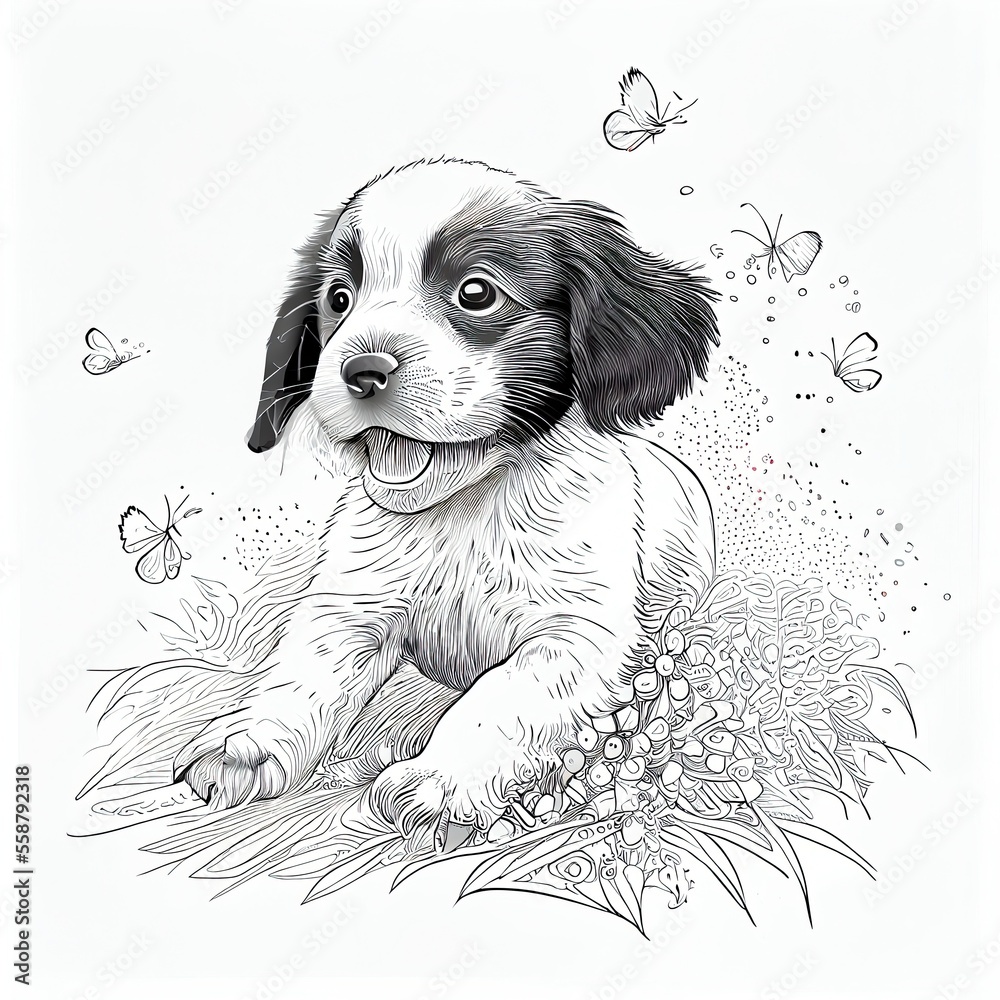 Spring Animal Clip Art Outline