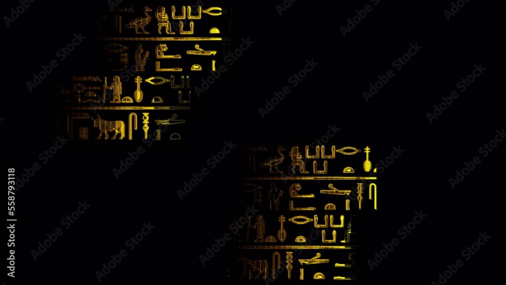 Trippy Glowing Hieroglyphs Egypt Ancient Historic Wallpaintings Old ...