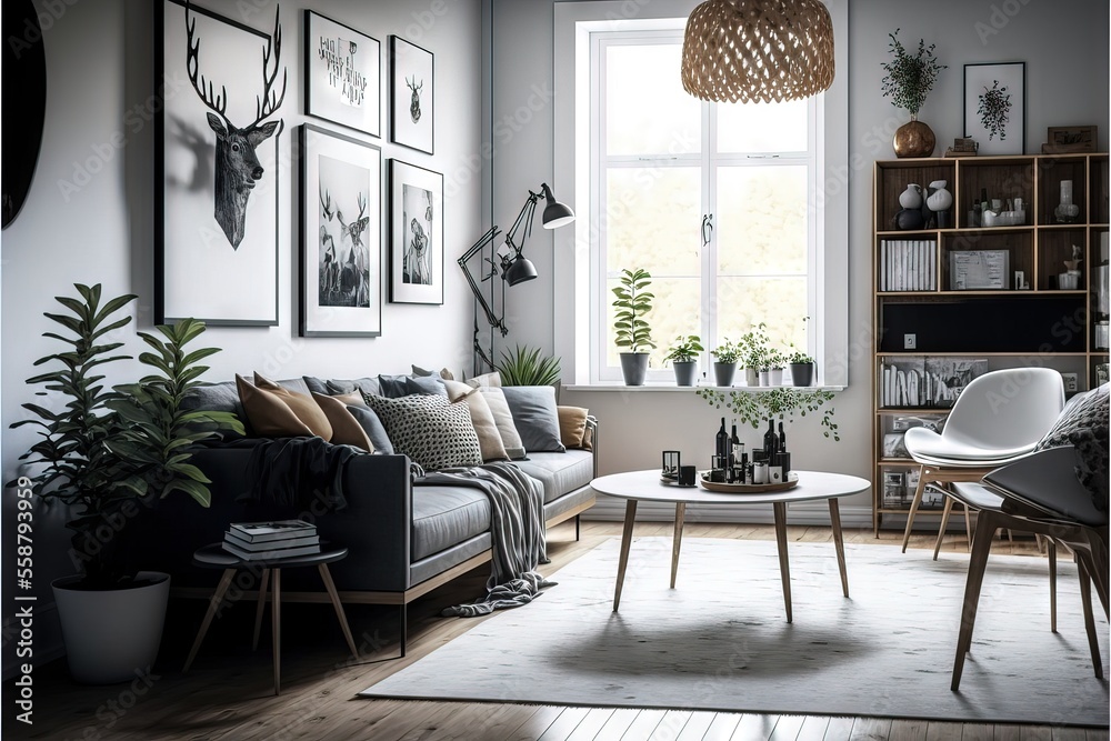 Beautiful, Clean, and Well Arranged Living Room as an Interior Design ...
