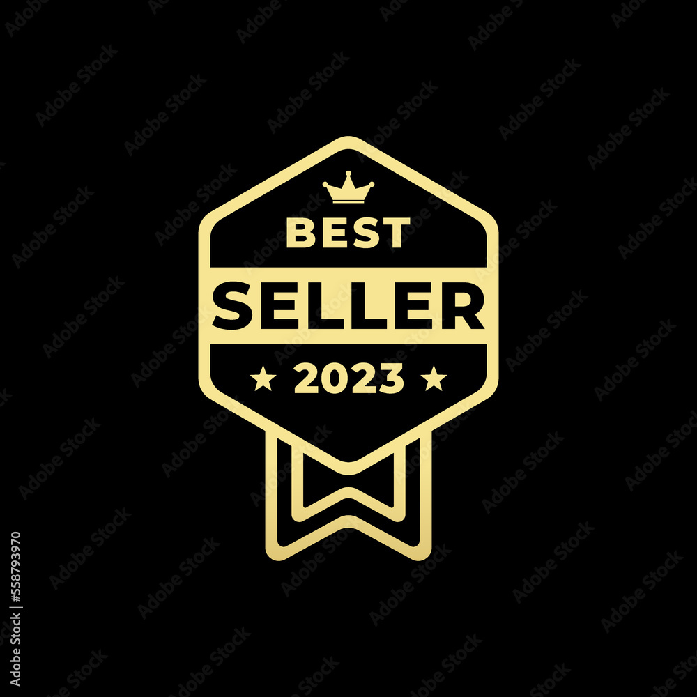 Elegant Best Seller 2023 Label Vector or Gold Best Seller 2023 Label ...