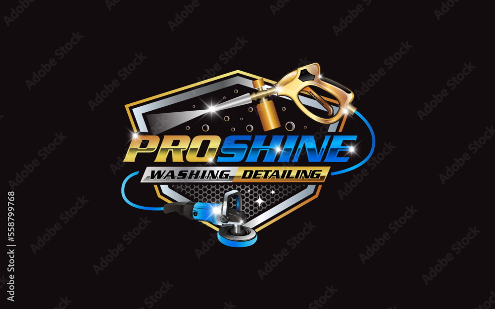 Illustration vector graphic of auto shine wash and detailing servis ...