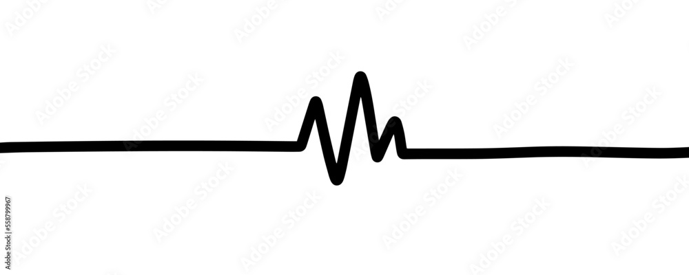 Heart pulse rate line art banner background design vector. Stock Vector ...
