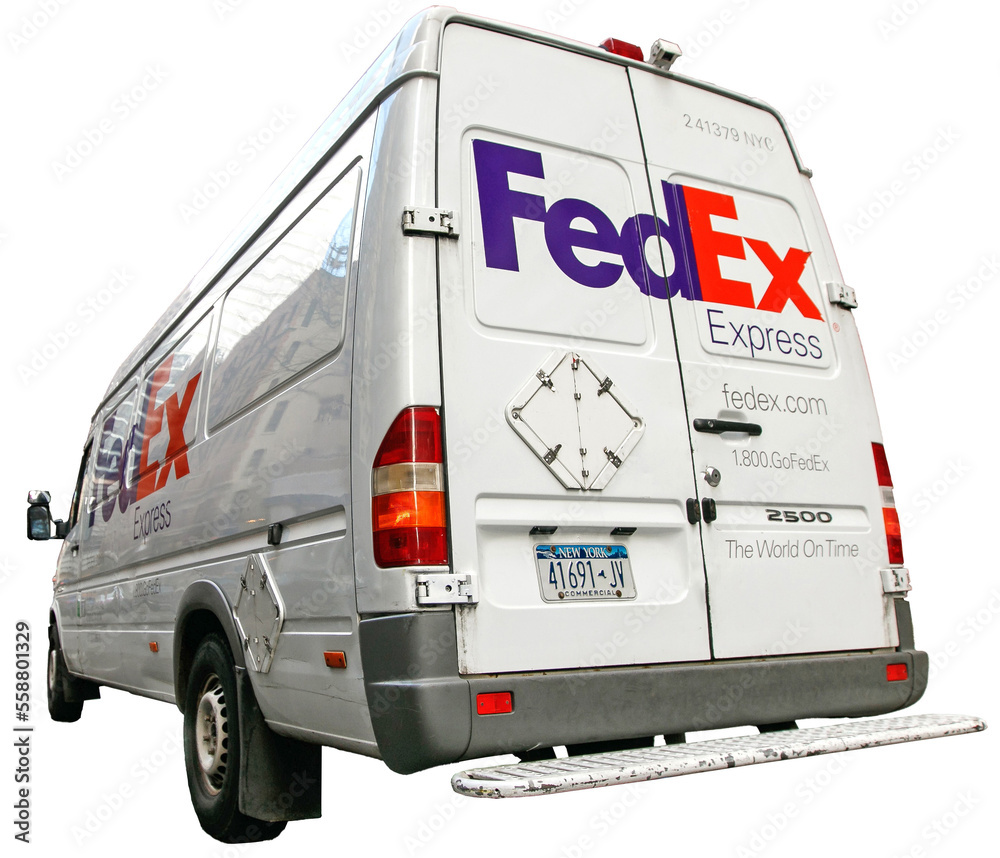 FedEx delivery van, transparent PNG. Stock Photo | Adobe Stock