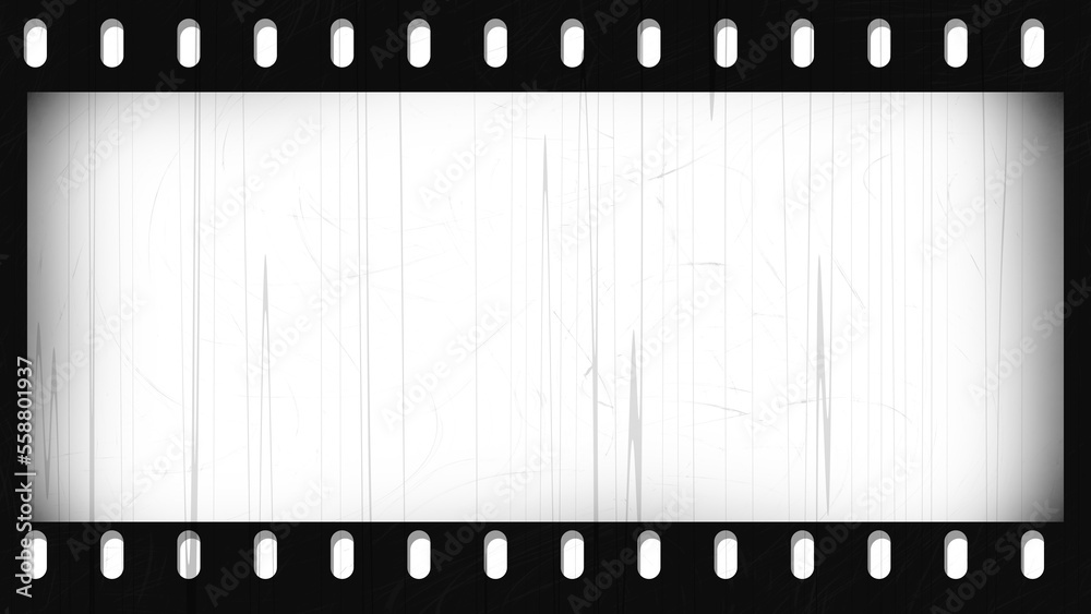 Vintage grungy film isolated on transparent background. Retro analog ...