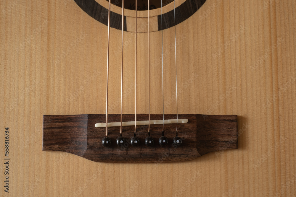 Classic Acoustic GA guitar with Satin Finished close up, dramatically ...