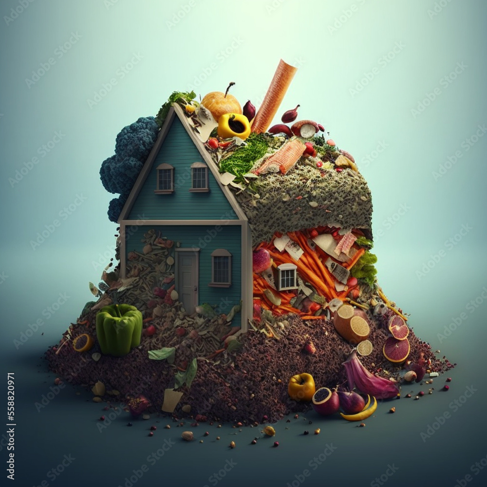 house from food waste, material from food waste, food waste comes from ...