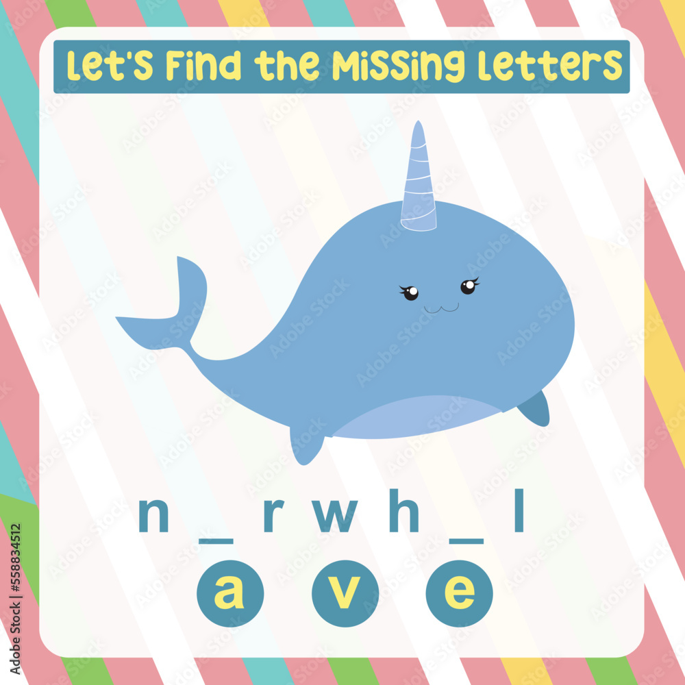 Missing letter worksheet. Complete the letters for animal names in ...