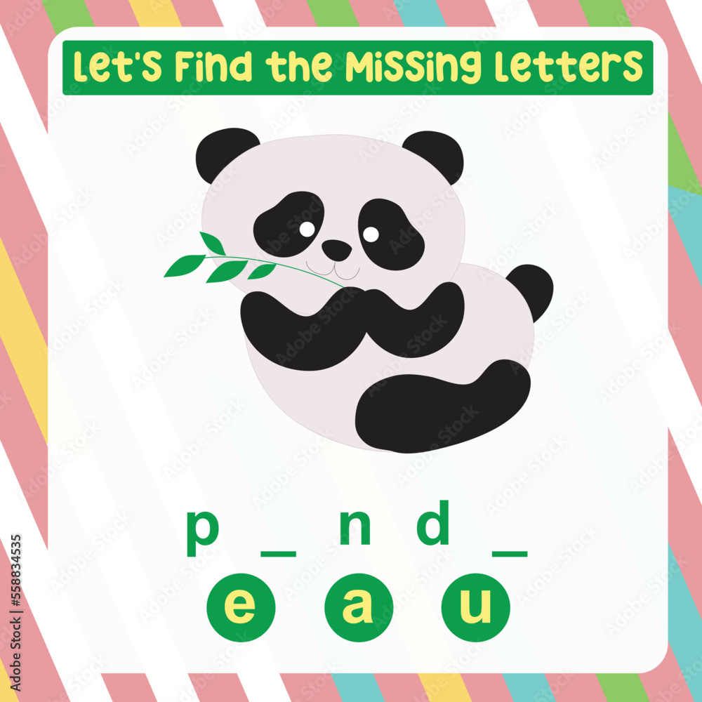Missing letter worksheet. Complete the letters for animal names in ...