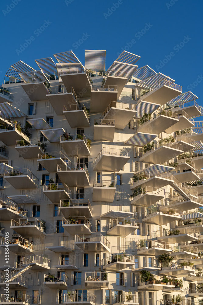 Montpellier, France - 01 05 2023 : Vertical view of famous landmark ...