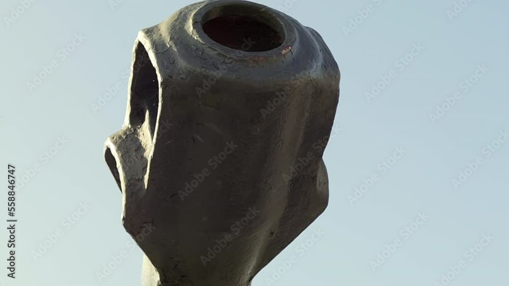 Soviet light amphibious tank PT-76. Object 740. Tank barrel, barrel ...