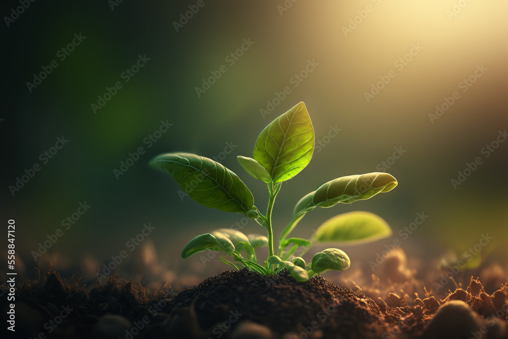 the tree of life, earth day concept, plant in the ground, small tree ...